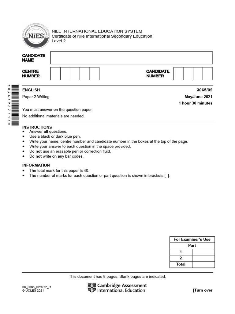 Nile International Education System Certificate of Nile International ...
