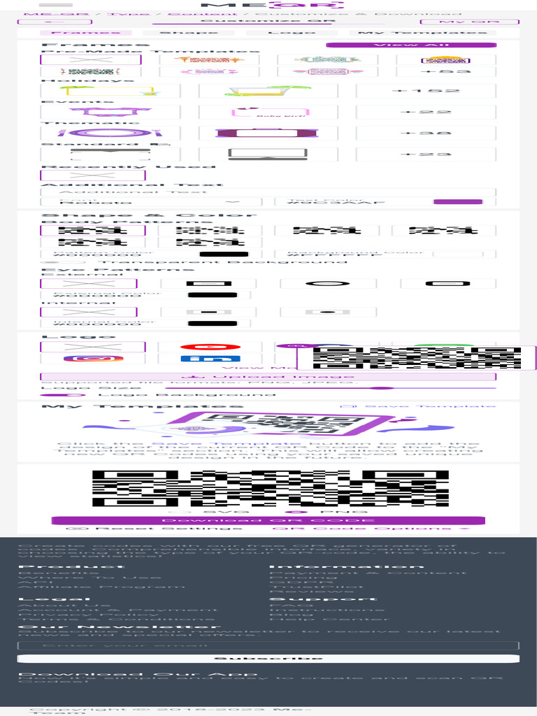 Create QR Code For Link Make Your Free QR Online - ME-QR | PDF | Qr ...