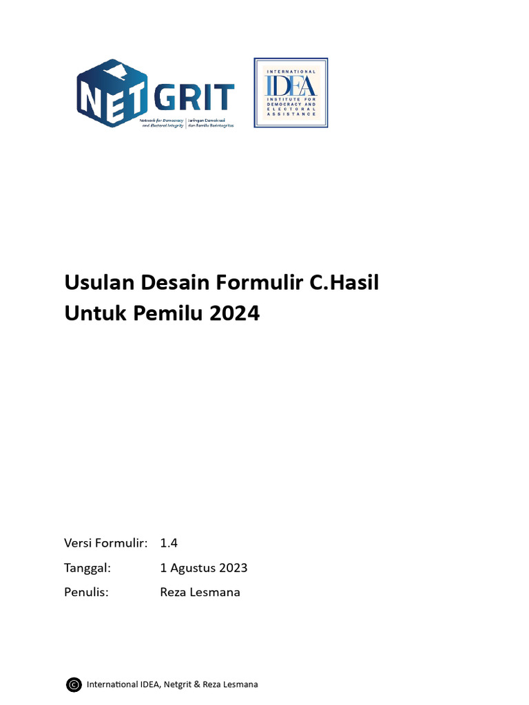Usulan Desain Formulir C.Hasil v1.4.2 2023-10-30 FINAL | PDF | Komputer
