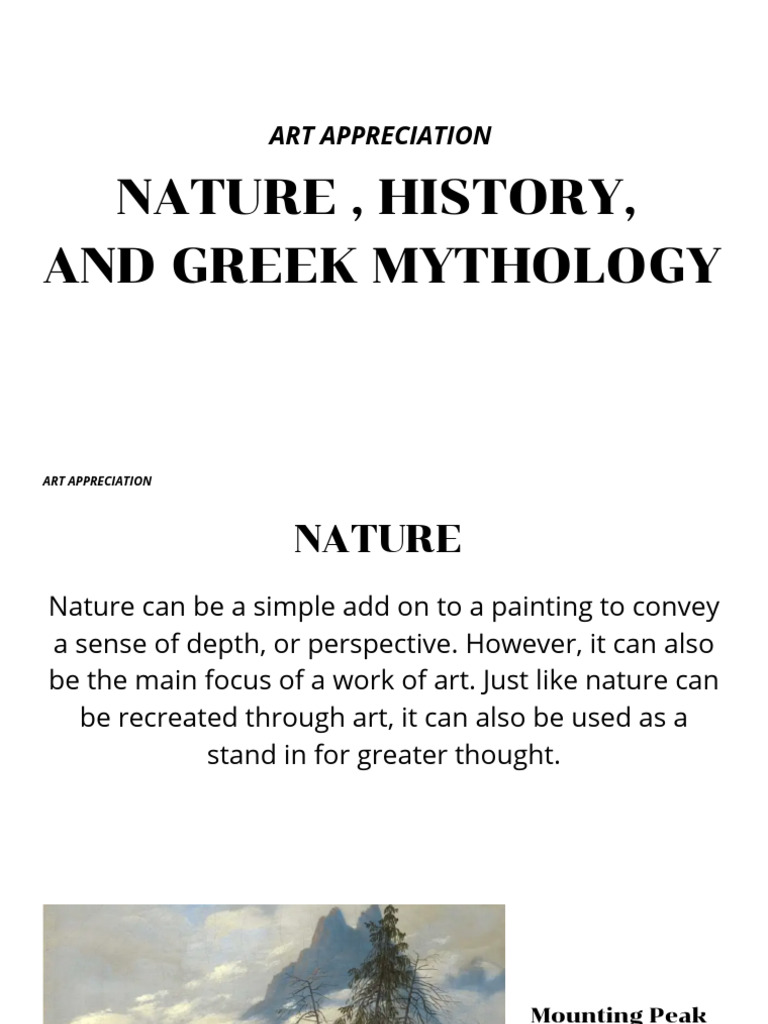 ART APP Nature History and Greek Mythology | PDF