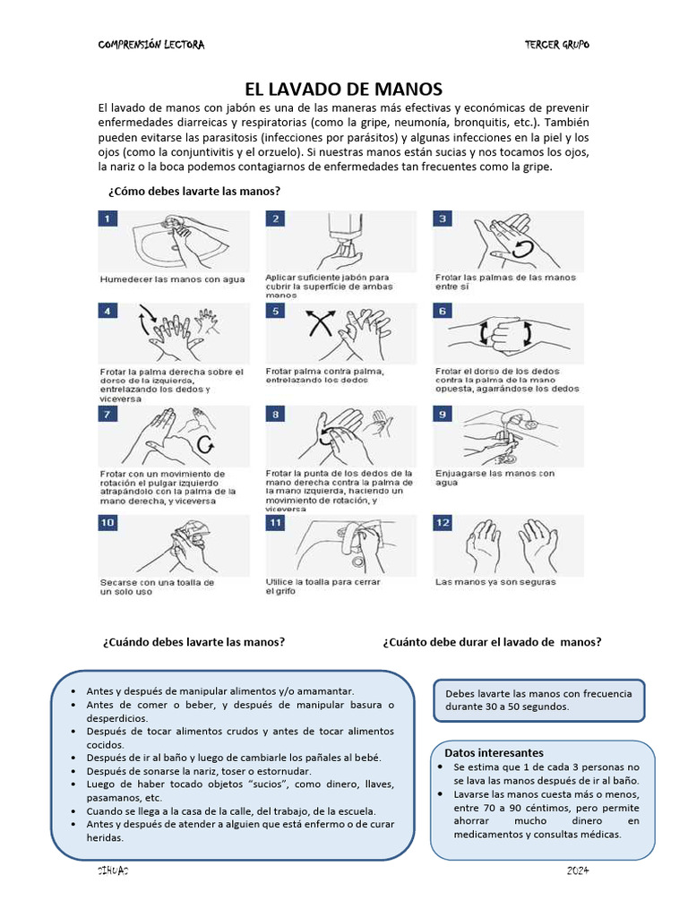 Importancia del Lavado de Manos | PDF | Lavado de manos | Epidemiología