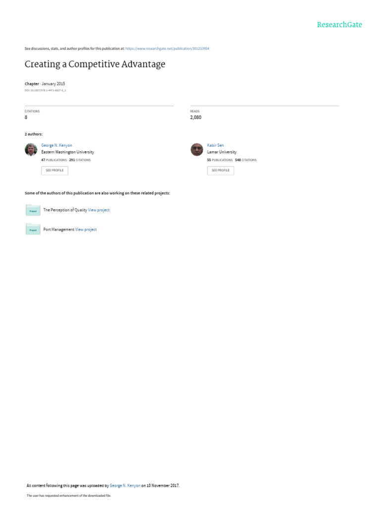 Creating A Competitive Advantage | PDF Creating A Competitive Advantage | PDF