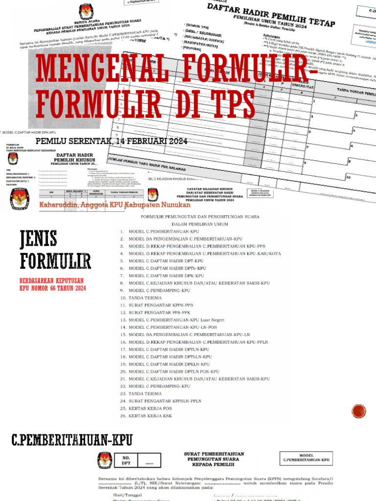 Panduan Formulir Pemilu 2024 | PDF