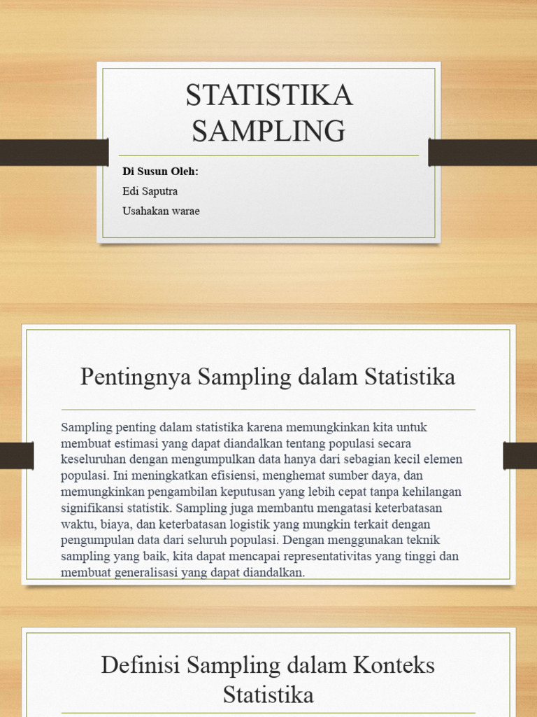 Statistika Sampling | PDF | Sains & Matematika