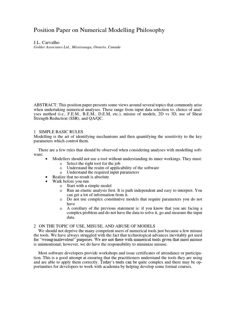 Joe Carvalho Position Paper | PDF | Strength Of Materials | Fracture