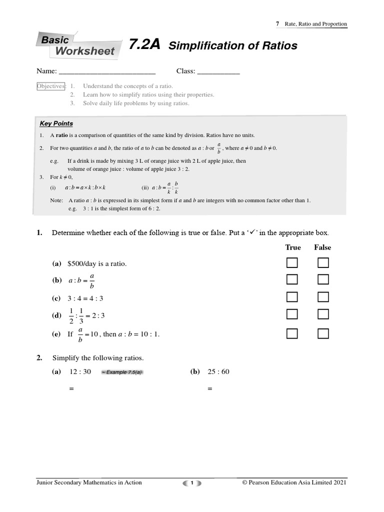 BasicWS 2B07 02ae | PDF | Ratio | Mathematical Concepts