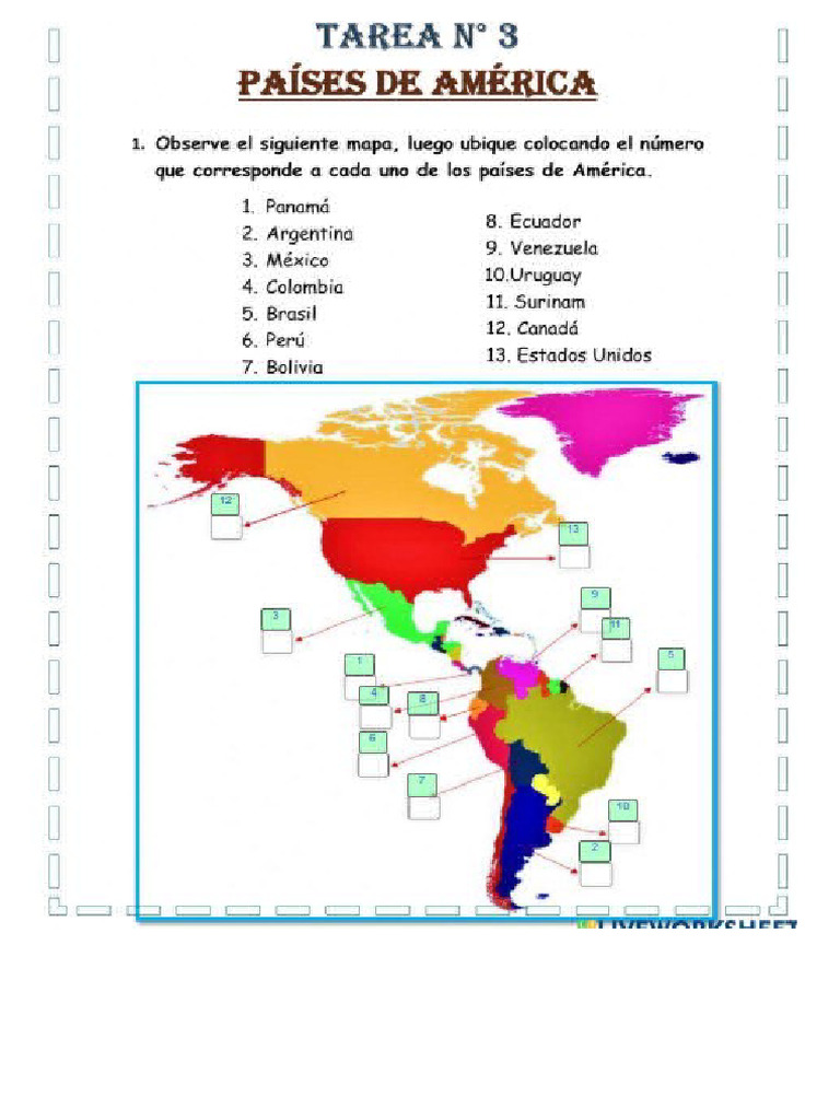 Cuestionario Paises | PDF