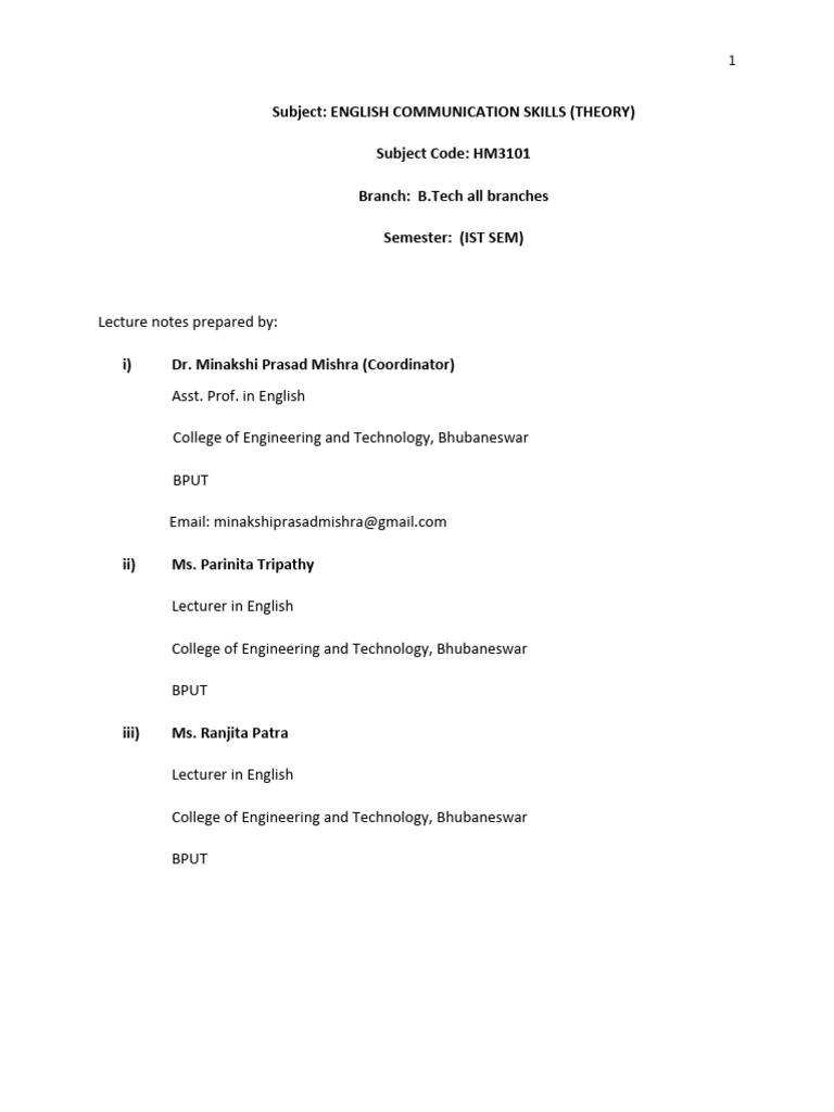 English Communication Skills - 1-20 | PDF English Communication Skills - 1-20 | PDF