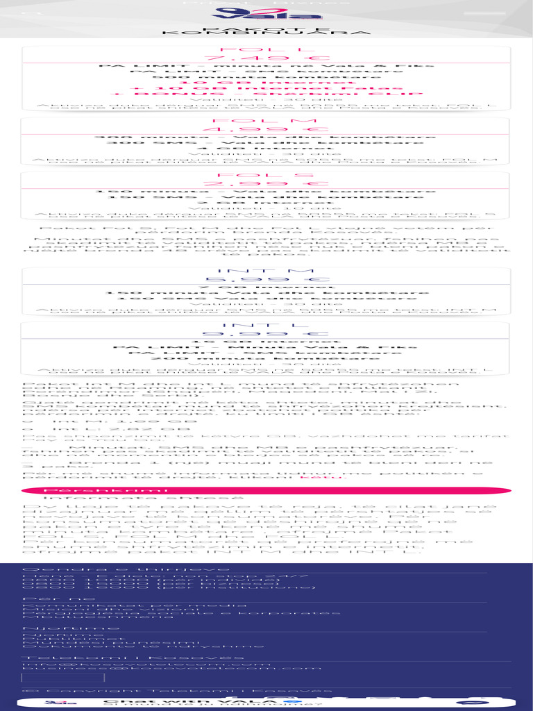 Pakot e Kombinuara - Vala | PDF