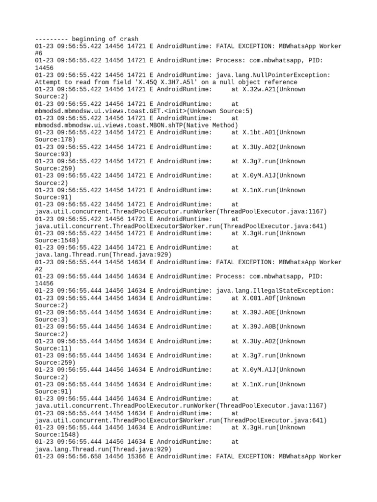 Android Crash Log Analysis | PDF | Computer Science | Computer Architecture