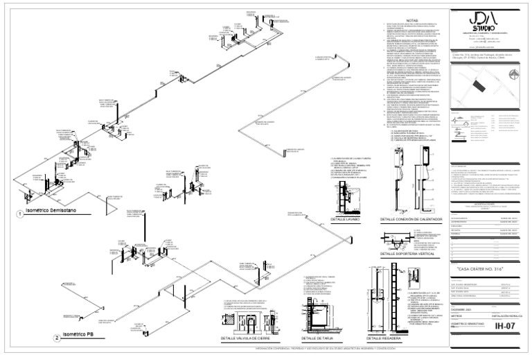 Ih-06 - Isometrico Semisotano PB | PDF | Tubería (transporte de fluidos)