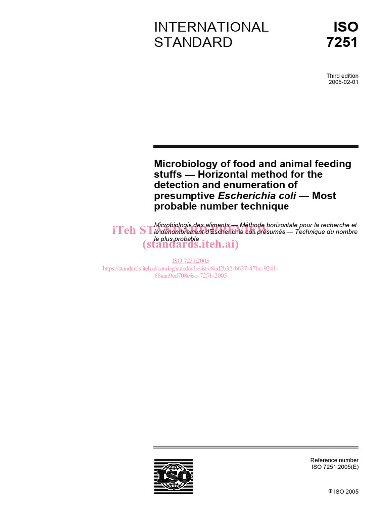 Iso 7251 2005 | Download Free PDF | International Organization For Standardization