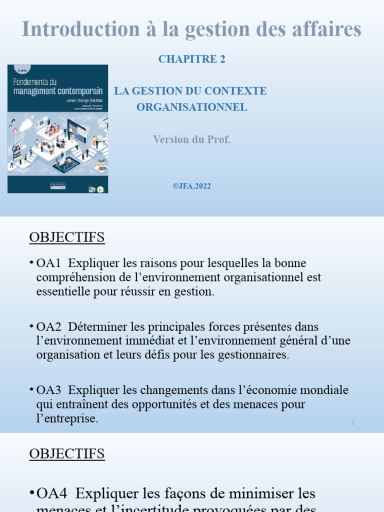 Gestion du Contexte Organisationnel | PDF | Responsabilité sociétale ...