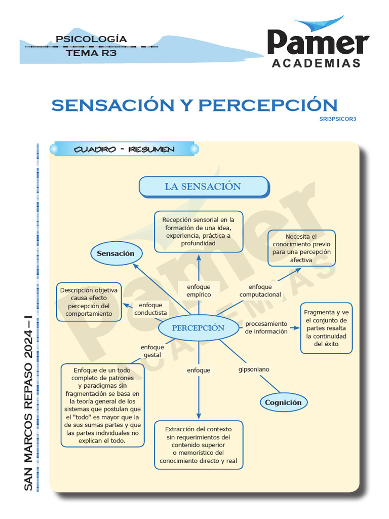 PSICOLOGIA - Clase R3 | PDF | Percepción | Sentidos