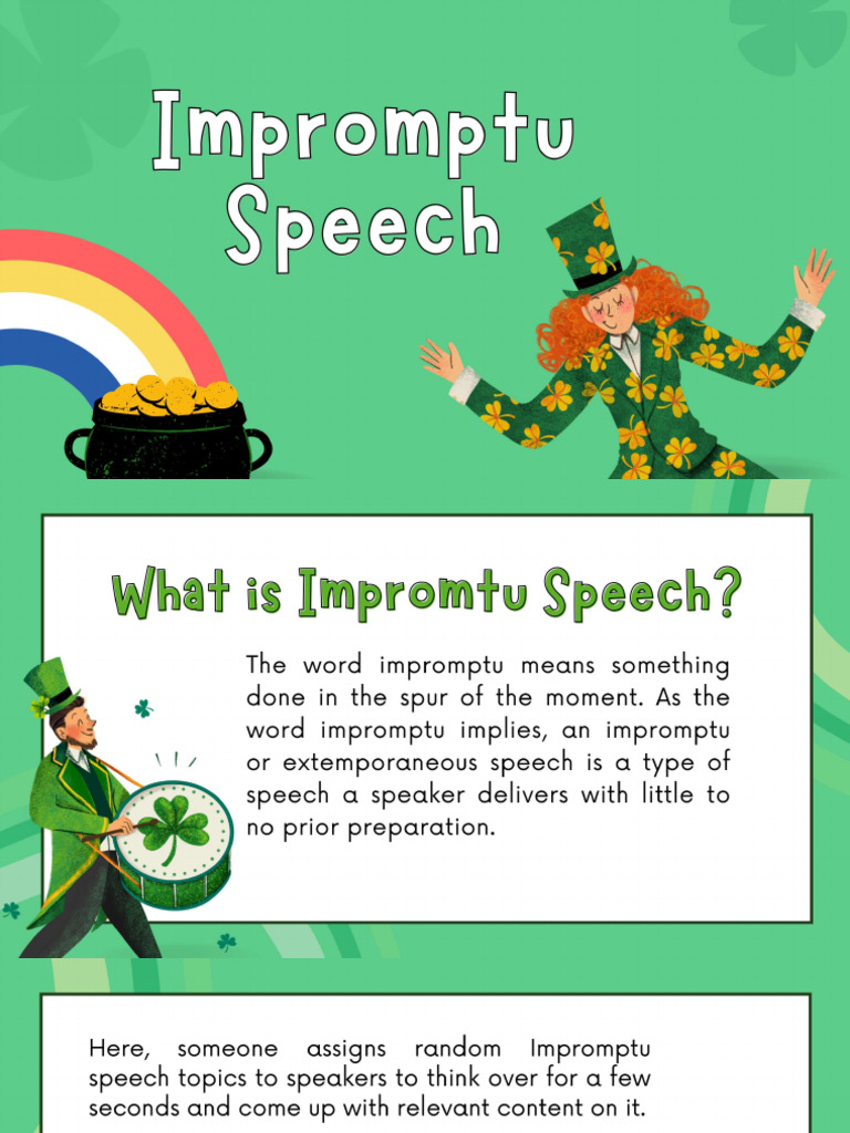 Impromptu Speech | PDF