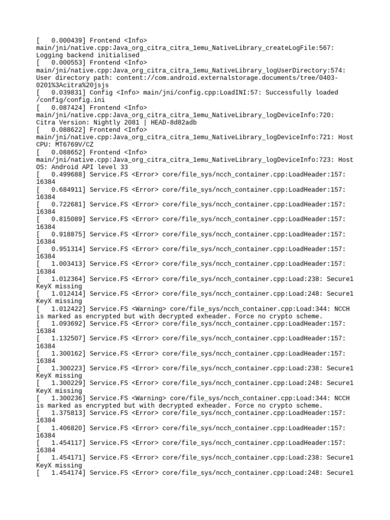 Citra Log | PDF | Encryption | Computing