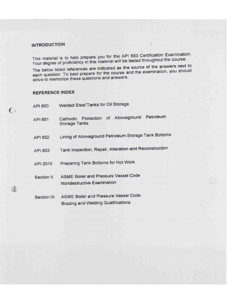 API 653 Questions 1-.65 | PDF