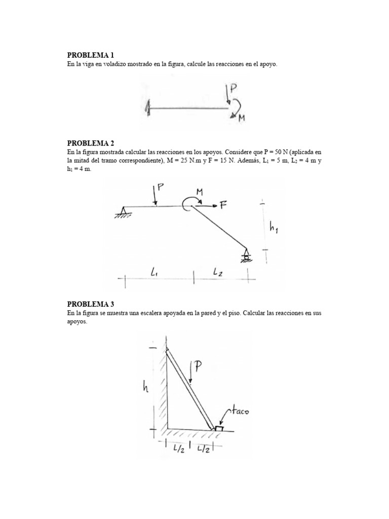 Problemas Tipo Examen Est-Tica | PDF