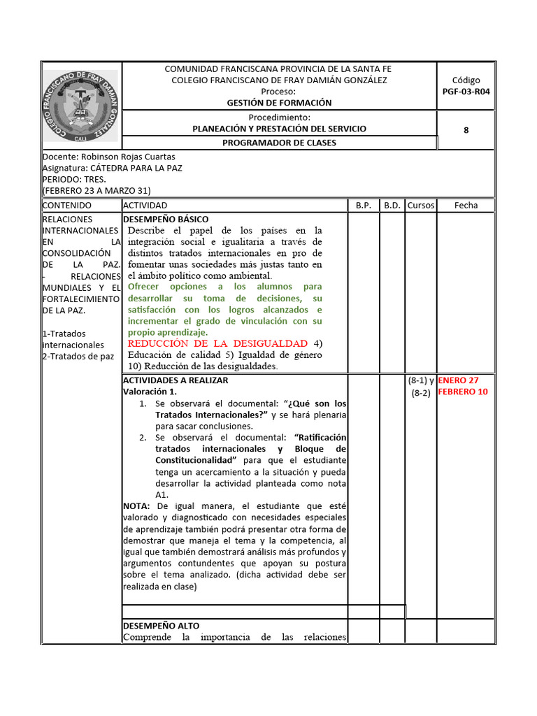 Programación Robinson Rojas Iii Periodo | PDF