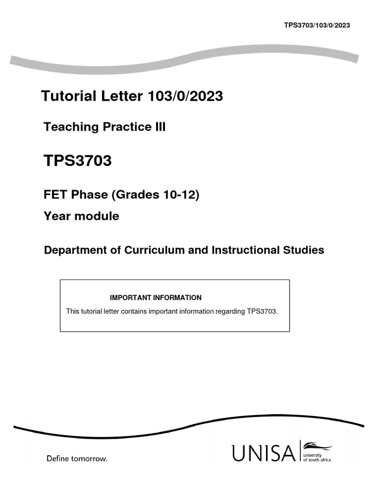 Tps 3703 | PDF | Plagiarism | Educational Assessment