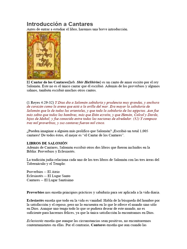 Estudio de Cantares | PDF