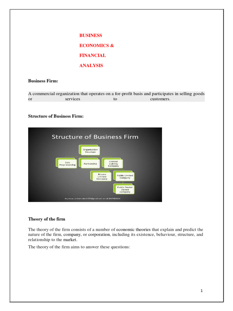 Business Economics and Financial Analysis | PDF | Demand | Price ...
