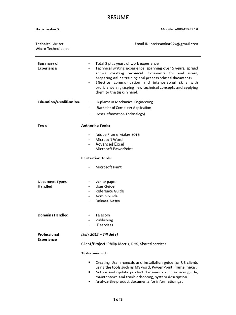 Harishankar Updated Resume | PDF | Business | Software