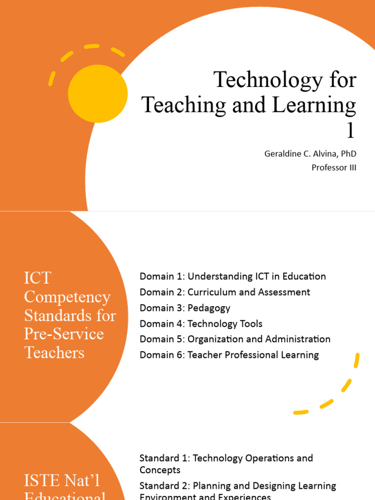 Technology For Teaching and Learning 1 | PDF | Educational Technology ...