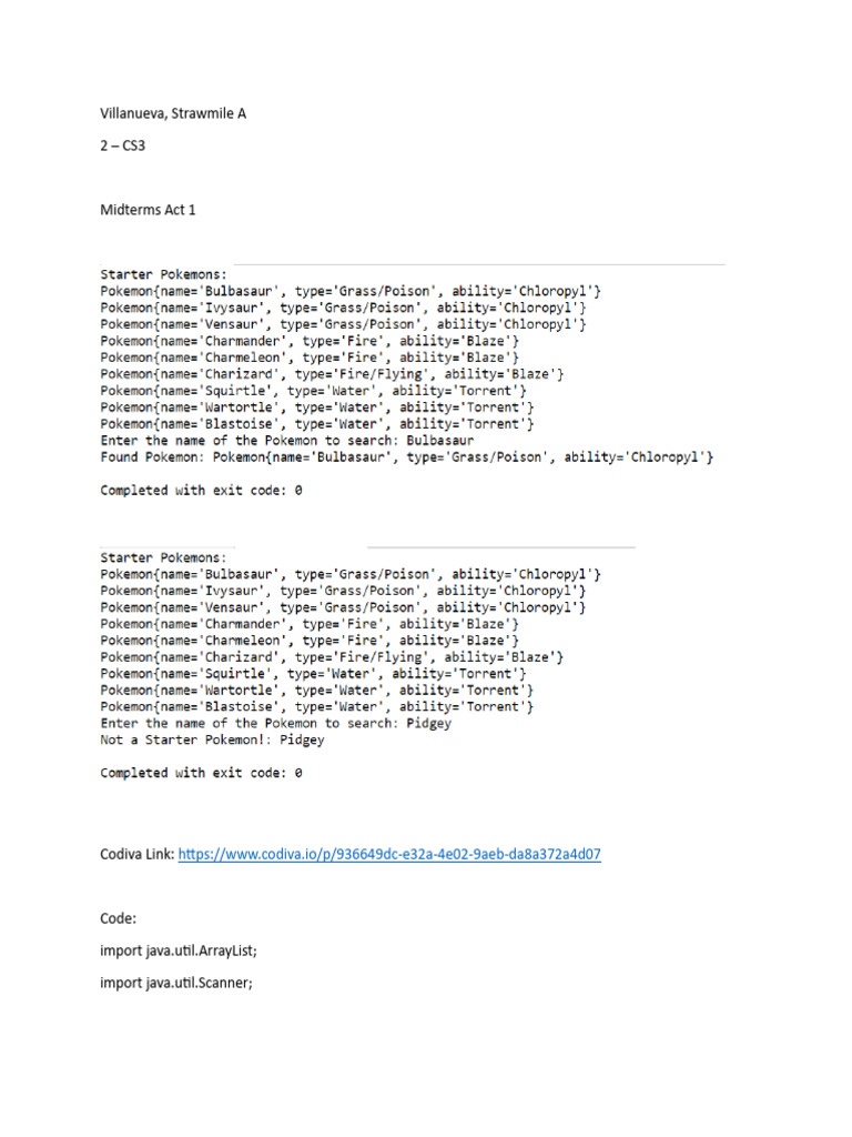 AOOP Midterm Act 1 | PDF | Software Development | Nintendo Franchises