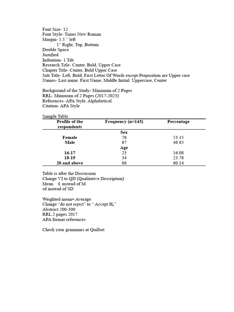 Research Paper Formatting Guidelines | PDF