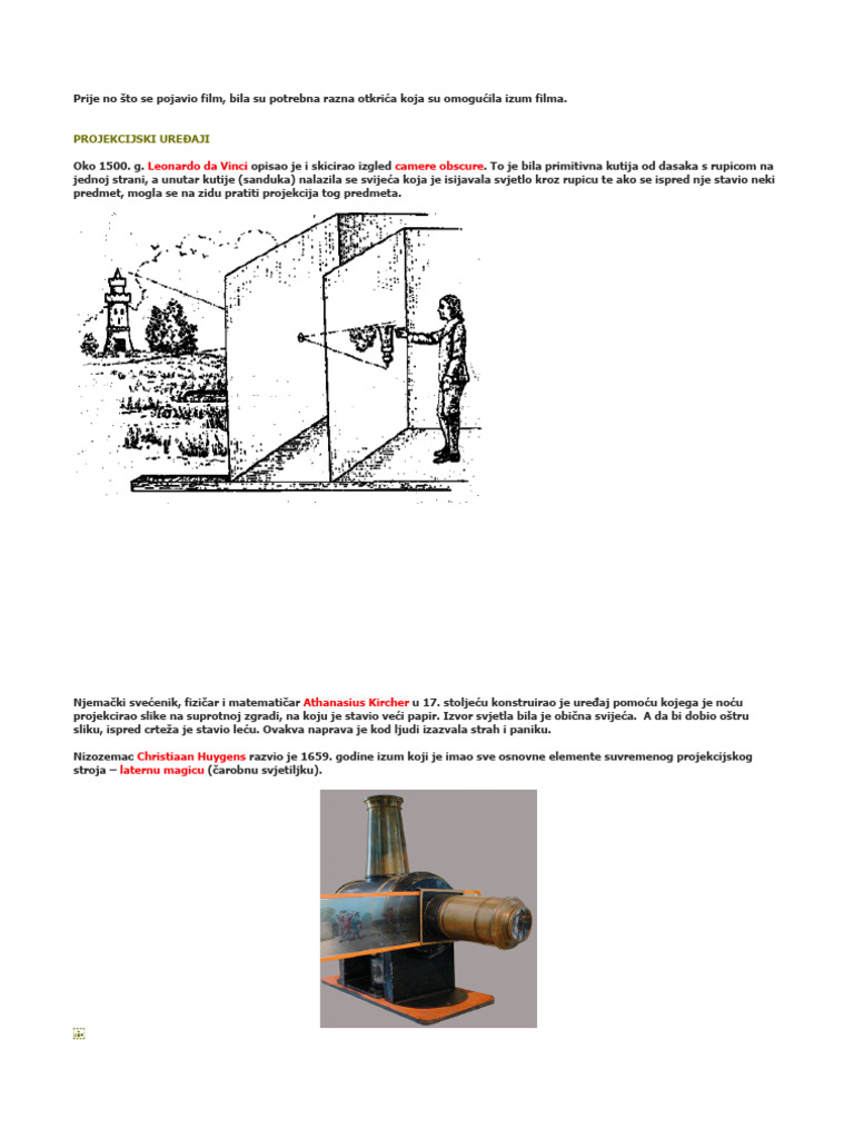 Gradivo 02a - Povijest Filma-Razvoj Tehnologije | PDF