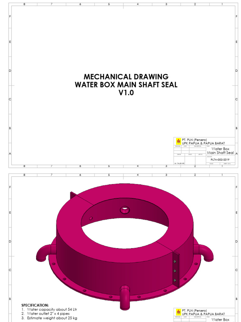 Water Box Main Shaft Seal - 2D - V1.1 | PDF