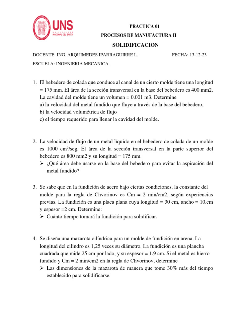 Practica 1 - Procesos Ii-2023-Ii | PDF