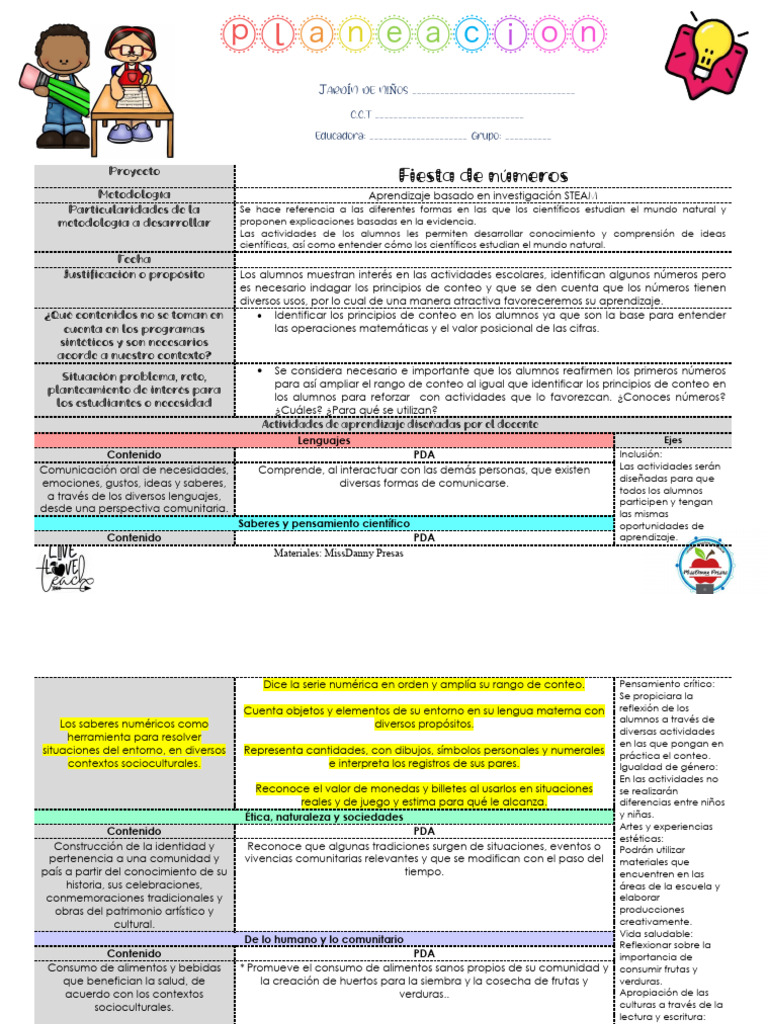 3.3 Fiesta de Numeros STEAM | PDF | Aprendizaje | Conocimiento