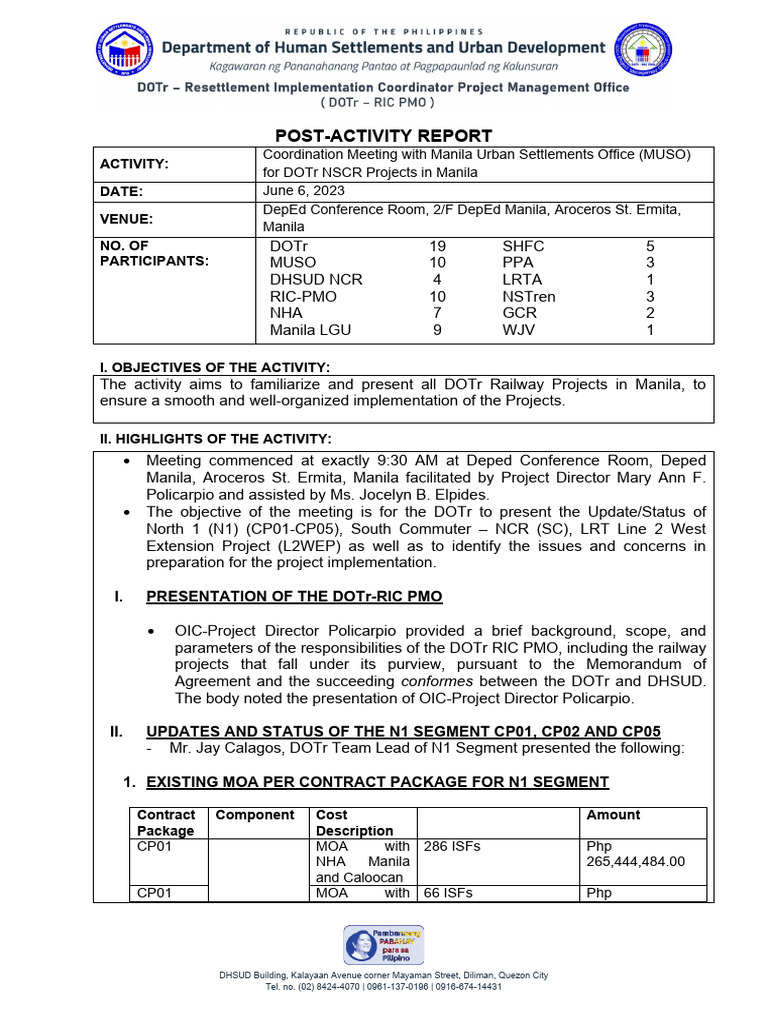 PAR MUSO 06062023 Crinz REVISED | PDF | Philippines | Metro Manila