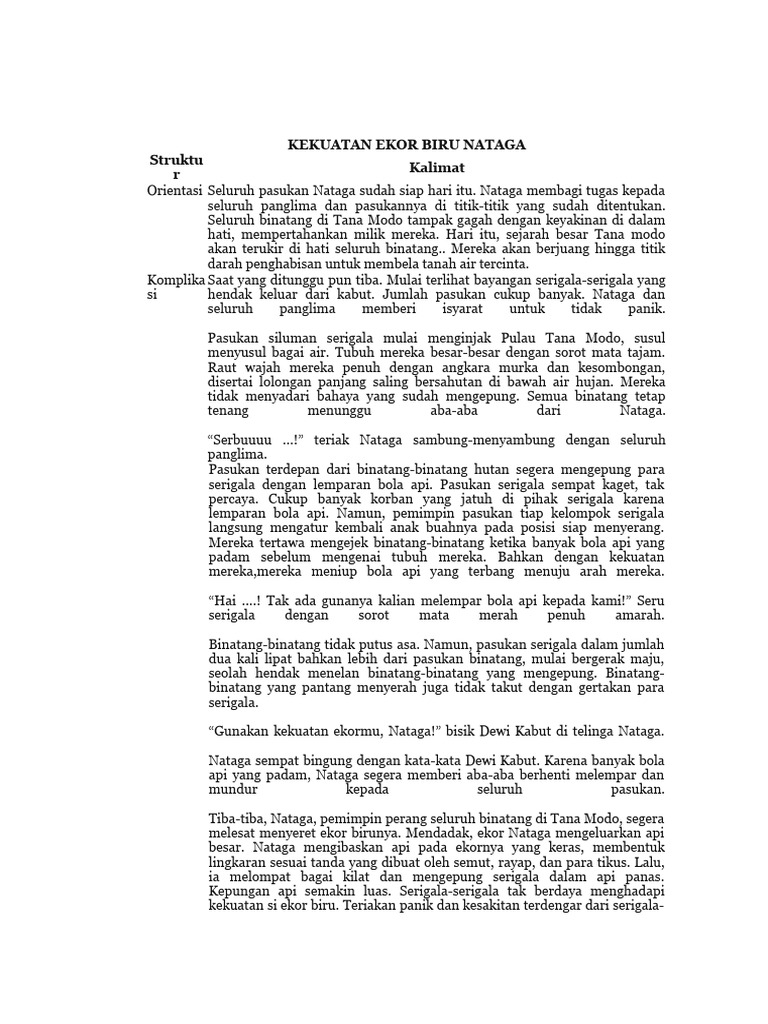 Kekuatan Ekor Biru Nataga dalam Pertempuran | PDF