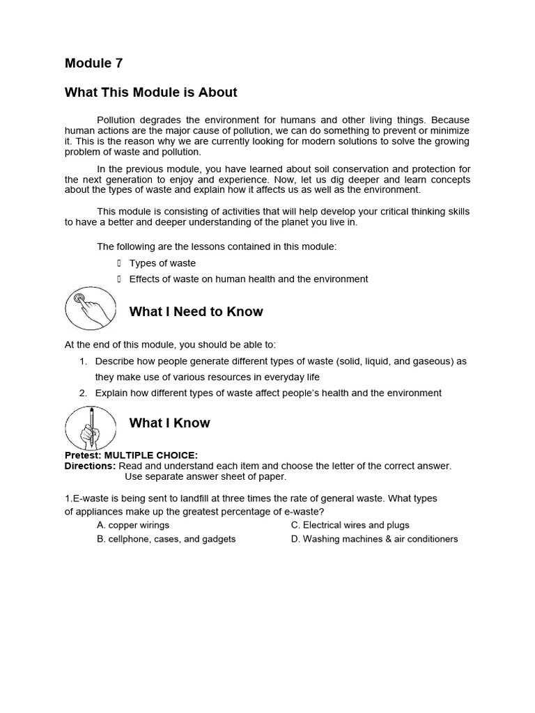 Earthsci Module-7 | PDF | Waste | Recycling