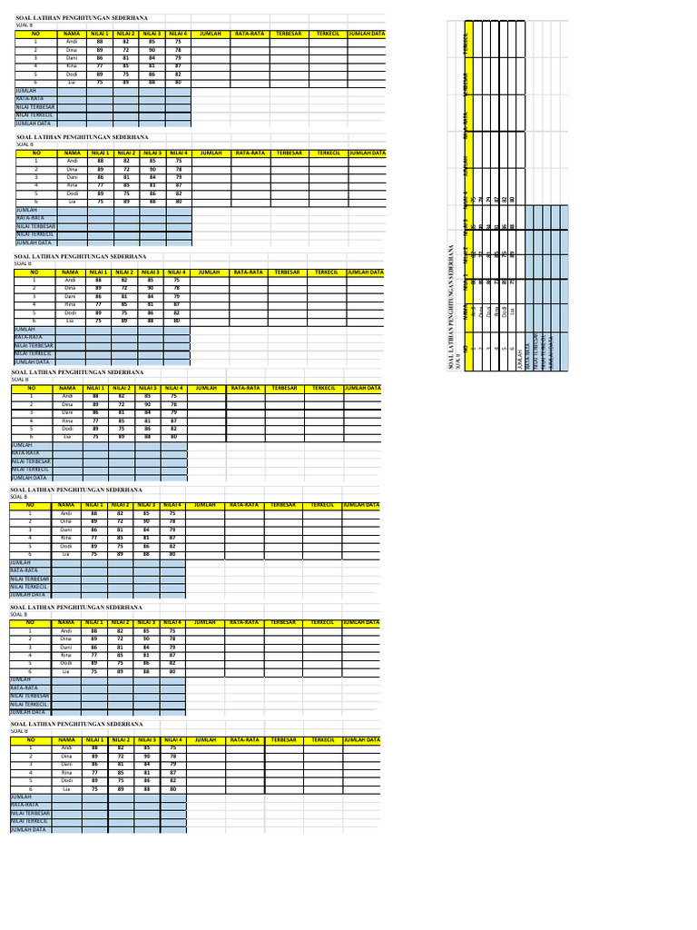 Latihan Soal Ecel | PDF