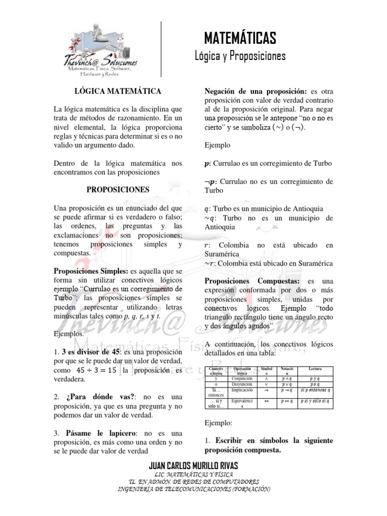 Proposiciones | PDF