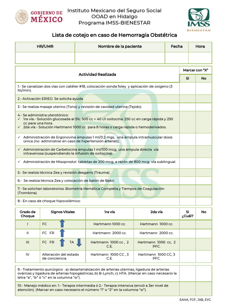 Listas de Cotejo en Manejo Inicial EO | Descargar gratis PDF | Enfermedades y trastornos ...