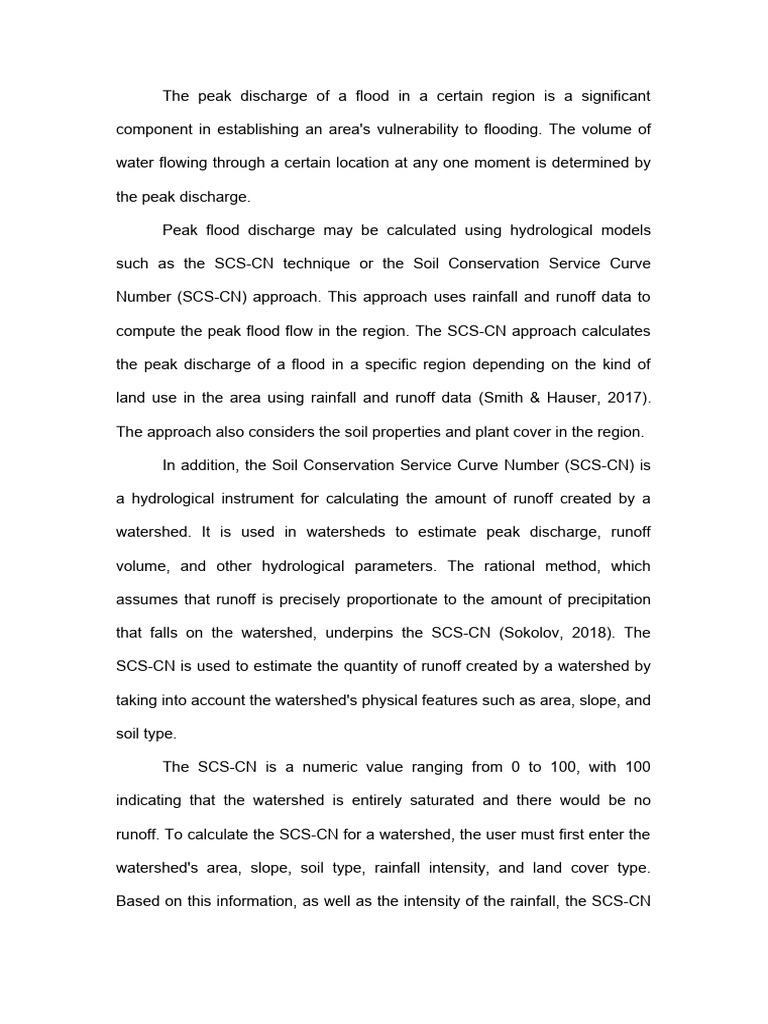 Computation of Peak Flood Discharge by Shannen | PDF | Discharge ...