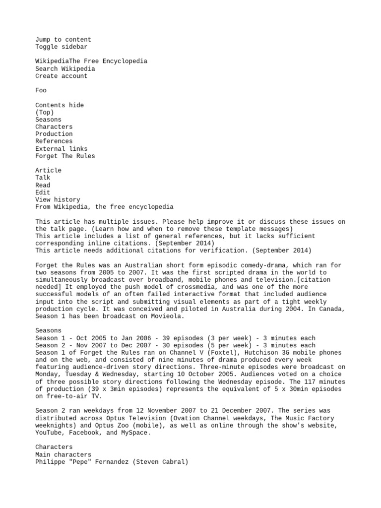 Forget The Rules | PDF | Wikipedia | Mass Media