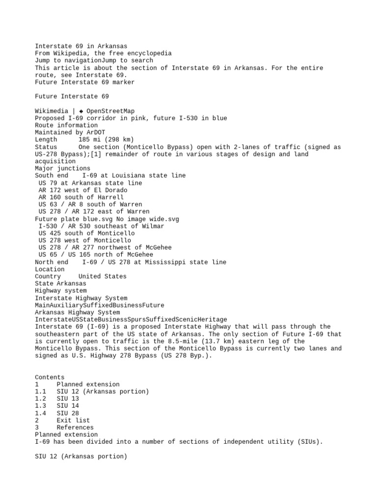 Interstate 69 in Arkansas | PDF