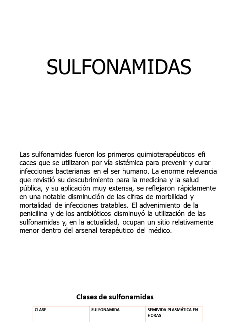 SULFONAMIDAS | PDF