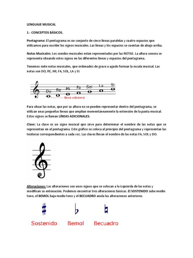 Lenguaje Musical | PDF | Sonido | Ritmo