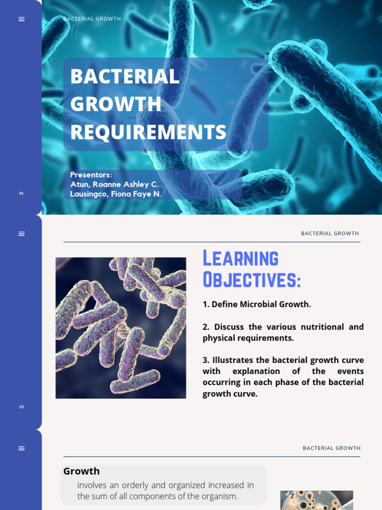 Bacterial Growth Requirements | PDF | Bacteria | Hydrogen Peroxide