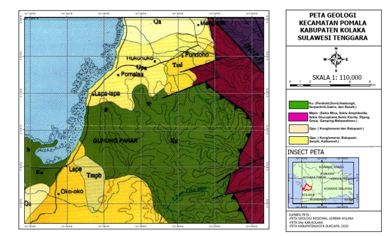 Peta Geologi Pomala | PDF | Petrology | Rocks