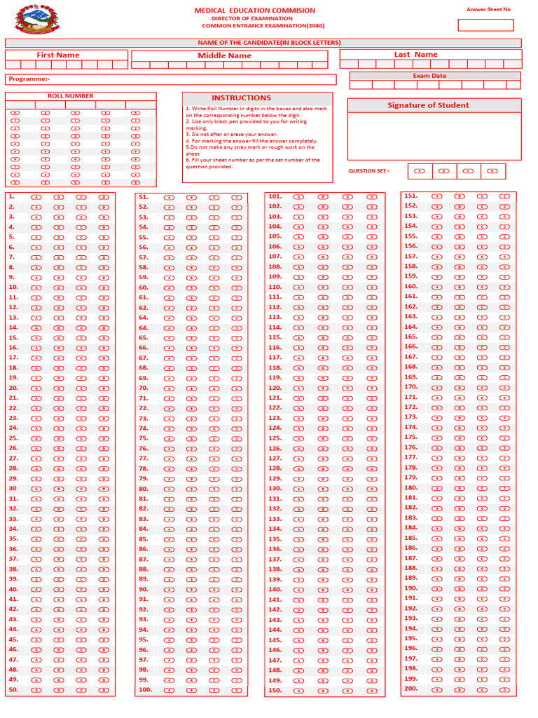 Cee Omr | PDF | Schools | Student Assessment And Evaluation