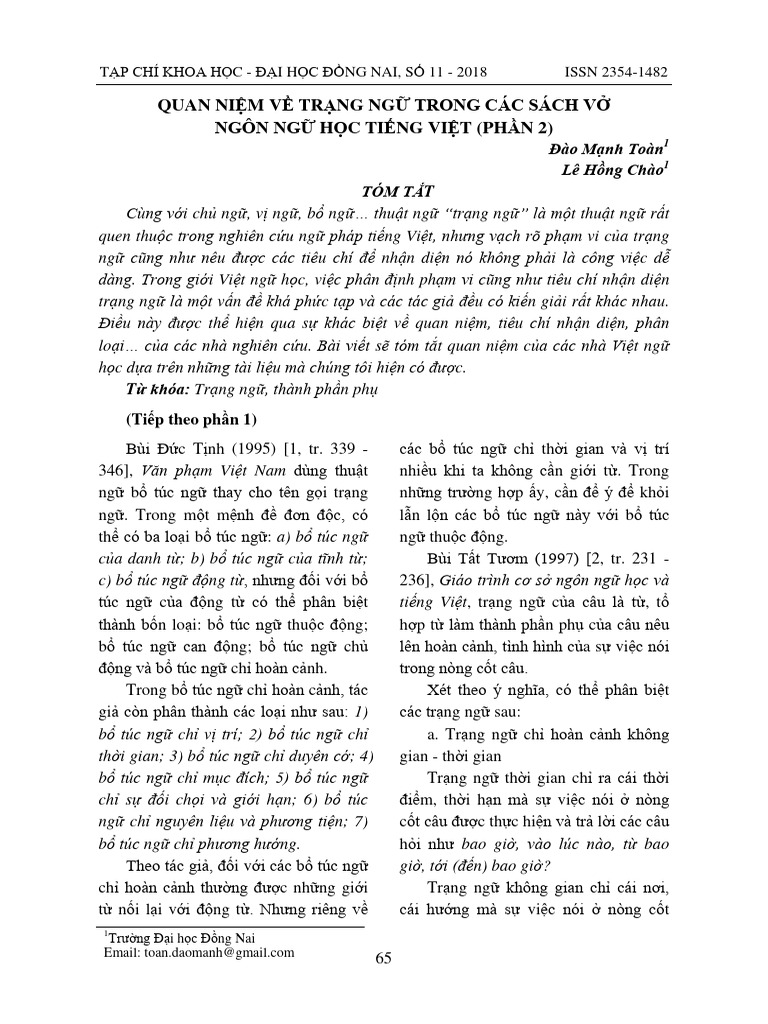 Dao Manh Toan - TR NG NG TV | PDF