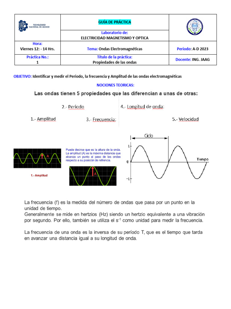 PRACTICA No.1 EMO TEMA 1 1 | PDF | Frecuencia | Olas